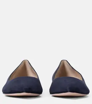 GIANVITO ROSSI Suede Ballet Flats
