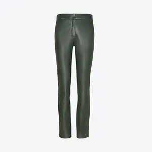 Tory Burch Tory Burch Leather Pant Petrol Green