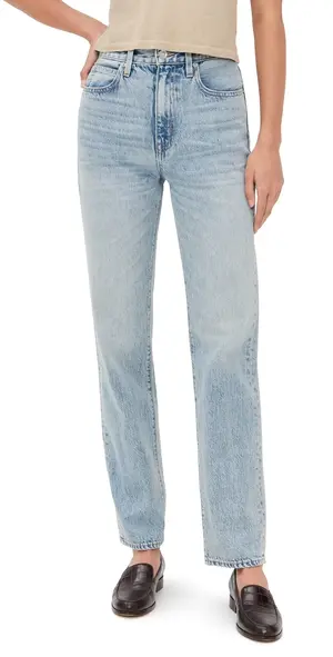 SLVRLAKE London High-rise Straight Leg Jeans - Heartache