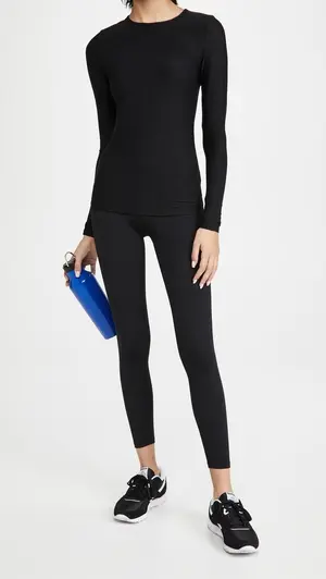 Beyond Yoga Classic Crew Pullover - Darkest Night