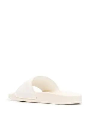 Heron Preston Tonal Logo Debossed Slides - Neutrals