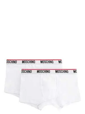 Moschino Logo-strap Boxers - White