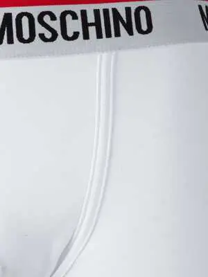 Moschino Logo-strap Boxers - White