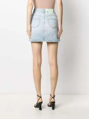 Off-White High-waist Denim Mini Skirt