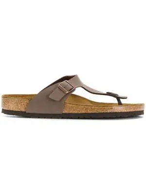 BIRKENSTOCK Buckle Detail Flip Flop Sandals - Brown