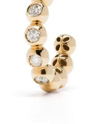 PRAGNELL 18kt Yellow Diamond Bohemia Hoop Earrings - Gold