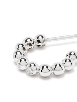 PRAGNELL 18kt White Gold Bohemia Diamond Hoop Earrings - Silver