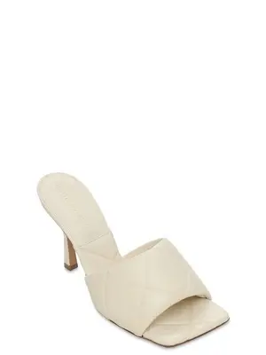 Bottega Veneta 90mm Lido Leather Slide Sandals - Off-white
