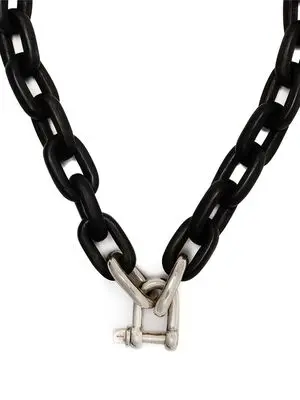 PARTS OF FOUR Charm Chain Necklace - Black