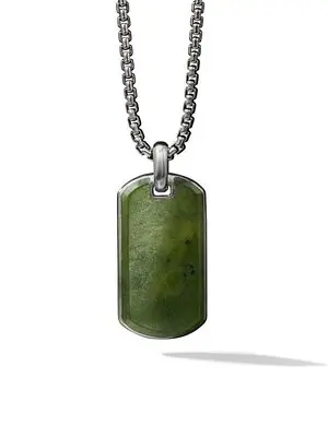 David Yurman David Yurman Sterling Silver Nephrite Jade Tag Ssbnj