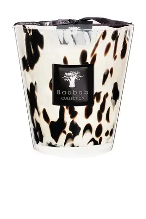 BAOBAB COLLECTION Pearls Signature Candle In & White - Black