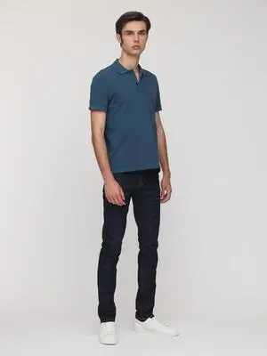 TOM FORD Garment Dyed Cotton Polo - Blue