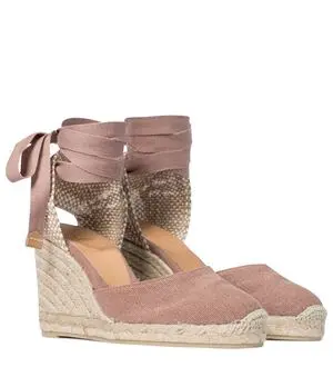 CastaÑer Carina Canvas Wedge Espadrilles Pink
