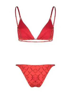 NOIRE SWIMWEAR Snake Print Bikini - Red