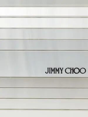 JIMMY CHOO Mother Of Pearl Ribbed Clutch Bag - White