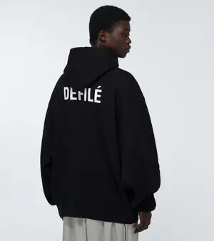 Balenciaga Defile Hooded Sweatshirt In Black - 30% Off | Editorialist
