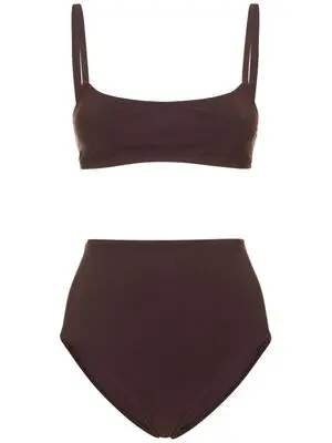 LIDO LIDO Undici Bralette & High Rise Bikini Brown