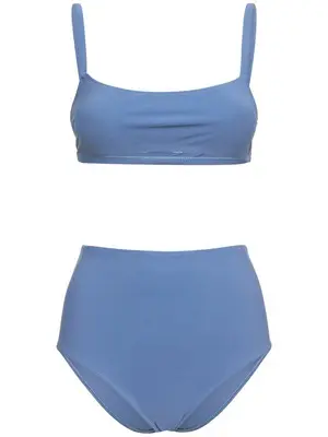 LIDO LIDO Undici Bralette & High Rise Bikini Mid Blue
