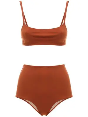 LIDO LIDO Undici Bralette & High Rise Bikini Terracotta