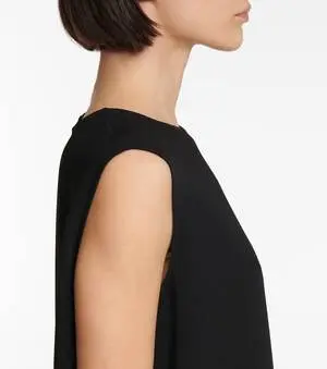 THE ROW Mirna Crêpe Midi Dress - Black