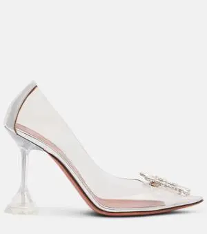 Amina Muaddi Begum Embellished Pvc Pumps - Transparent