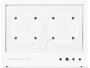 TRANSPARENT Transparent White Small Glass Speaker - White