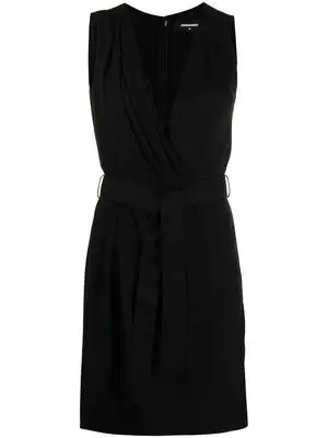 Dsquared2 Belted Silk-crepe Dress