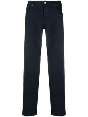 Brunello Cucinelli Mid-rise Straight-leg Jeans - Blue