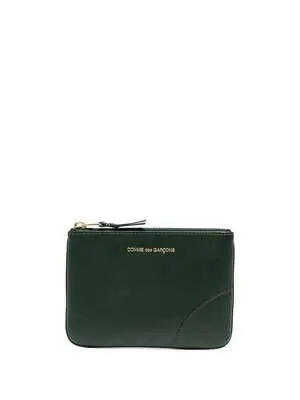 Comme Des Garçons Logo-print Zip-up Wallet - Green
