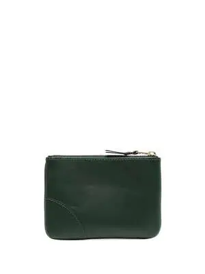 Comme Des Garçons Logo-print Zip-up Wallet - Green