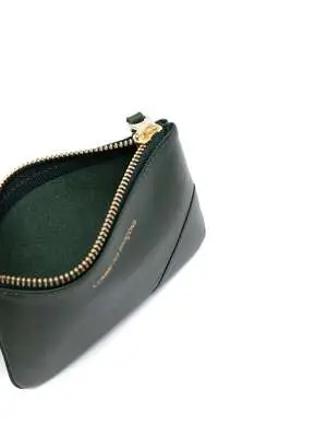 Comme Des Garçons Logo-print Zip-up Wallet - Green