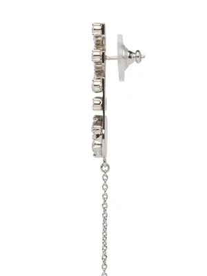 Miu Miu Crystal-embellished Pendant Earrings - Neutrals