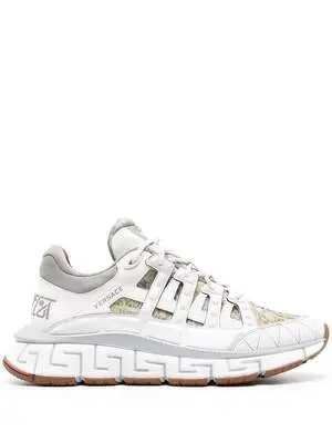 Versace Trigreca Low-top Sneakers With Greca Detailing And Barocco Print