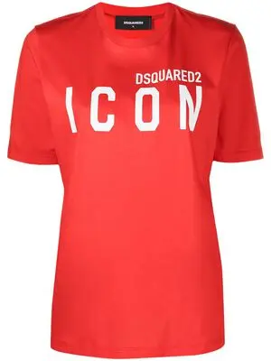 Dsquared2 Icon-print Crew-neck T-shirt - Red