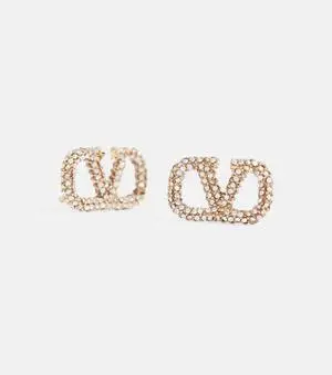 Valentino Garavani Vlogo Embellished Earrings