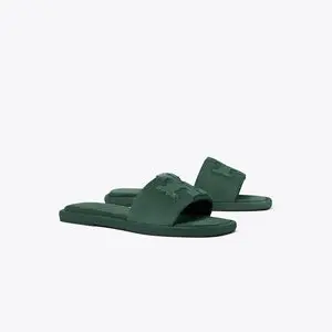 Cushioned Leather Slide Sandals