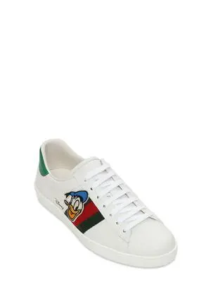 Gucci New Ace Donald Duck Patch Sneakers White-32