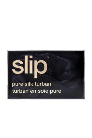 Slip Pure Silk Turban - Black