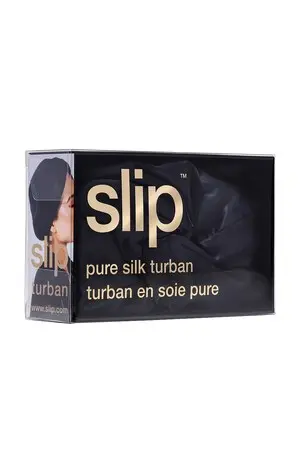 Slip Pure Silk Turban - Black