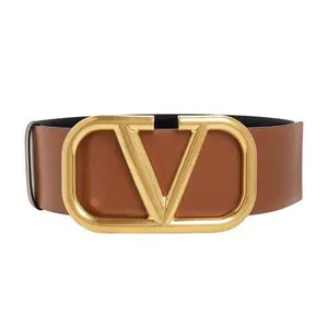 Valentino Garavani Reversible Vlogo Belt H. 7 Cm - Selleria Nero