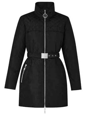 LOUIS VUITTON Monogram Taffetas Coat - Noir