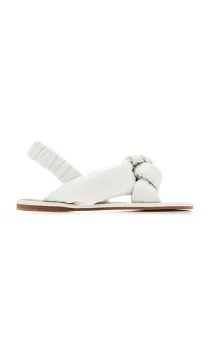 Miu Miu Padded Nappa Leather Sandals - White
