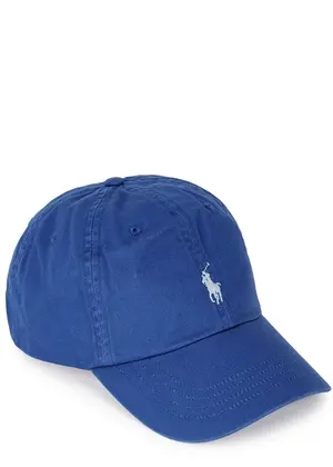 Ralph Lauren Blue Logo-embroidered Twill Cap Blue