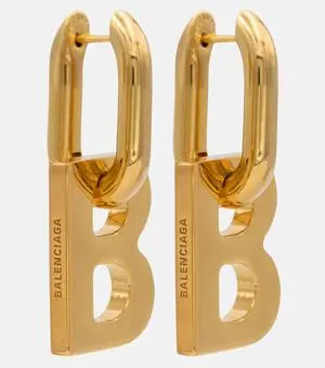 Balenciaga B Chain Xl Earrings - Gold