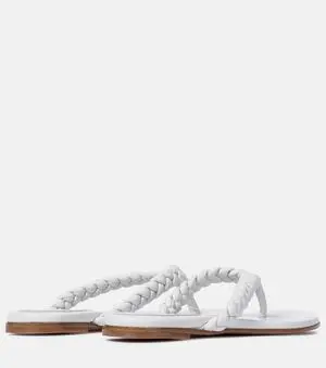 GIANVITO ROSSI Tropea Leather Thong Sandals