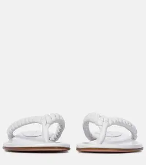 GIANVITO ROSSI Tropea Leather Thong Sandals