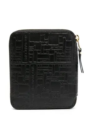 Comme Des Garçons Logo-embossed Leather Wallet - Black