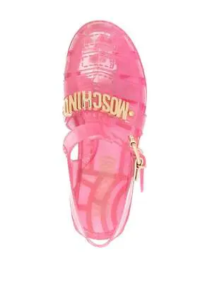 Moschino - Logo-lettering Jelly Sandals