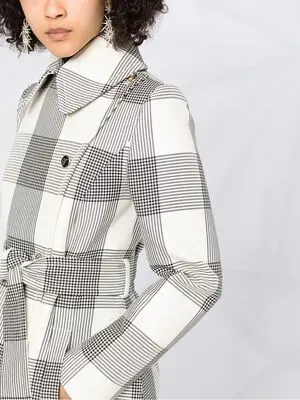 TEMPERLEY LONDON Halcyon Checked Wool-blend Coat