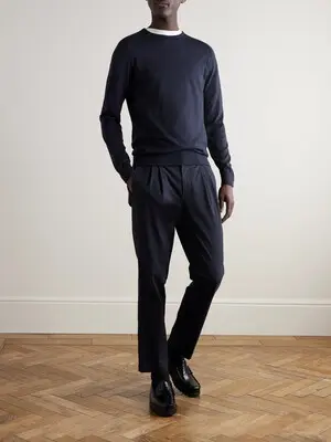 John Smedley Hatfield Slim-fit Sea Island Cotton Sweater - Blue